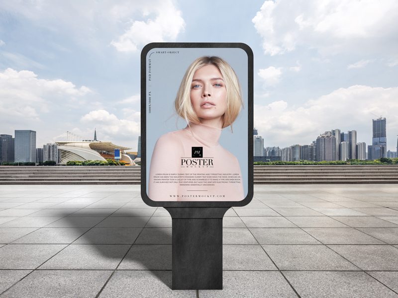 Modern City Outdoor Advertisement Billboard Poster Mockup PSD - Poster ...