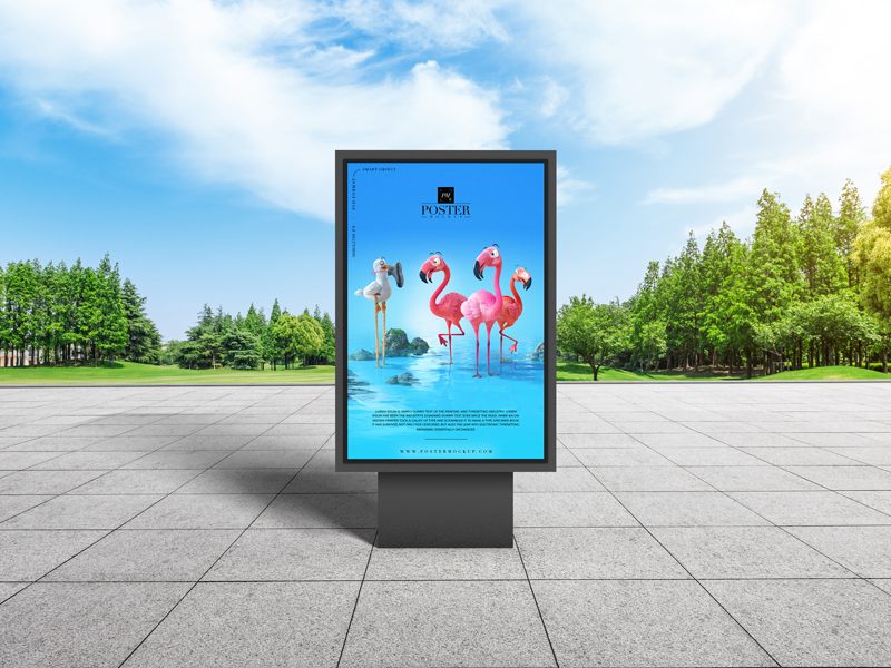 City Park Outdoor Advertisement Billboard Poster Mockup Design - Poster ...