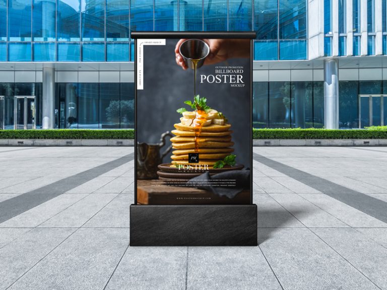 Outdoor Promotion Billboard Poster Mockup - Poster Mockup