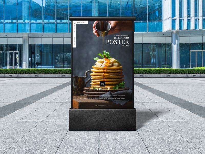Outdoor Promotion Billboard Poster Mockup - Poster Mockup