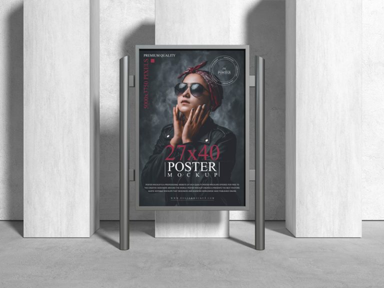 Premium 27x40 Poster Mockup - Poster Mockup