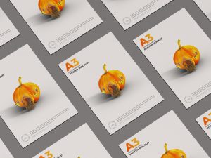 Pro A3 Grid Presentation Poster Mockup - Poster Mockup