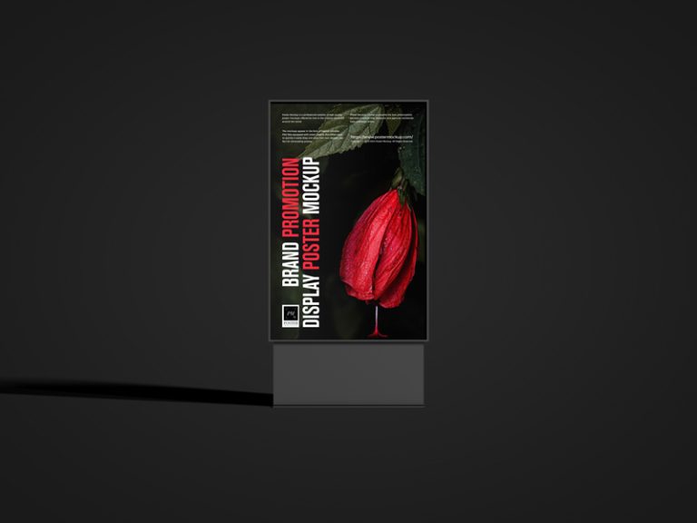Free Brand Promotion Display Poster Mockup - Poster Mockup